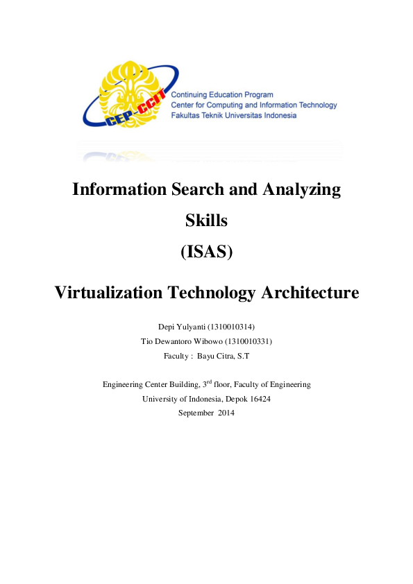 Pdf Virtualization Technology Architecture Depi Yulyanti