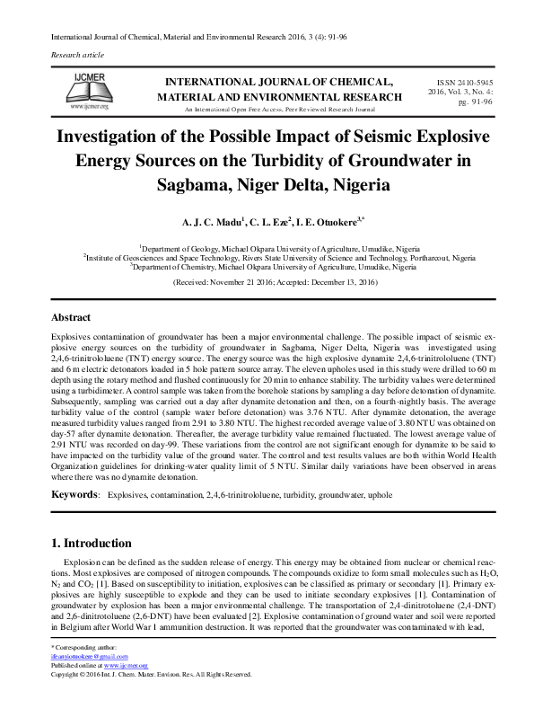 (PDF) Investigation of the Possible Impact of Seismic Explosive Energy ...