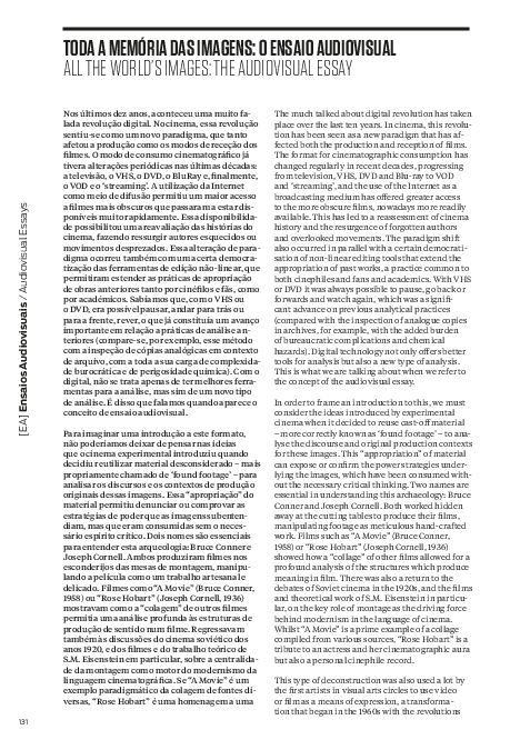 (PDF) All the World's Images: The Audiovisual Essay