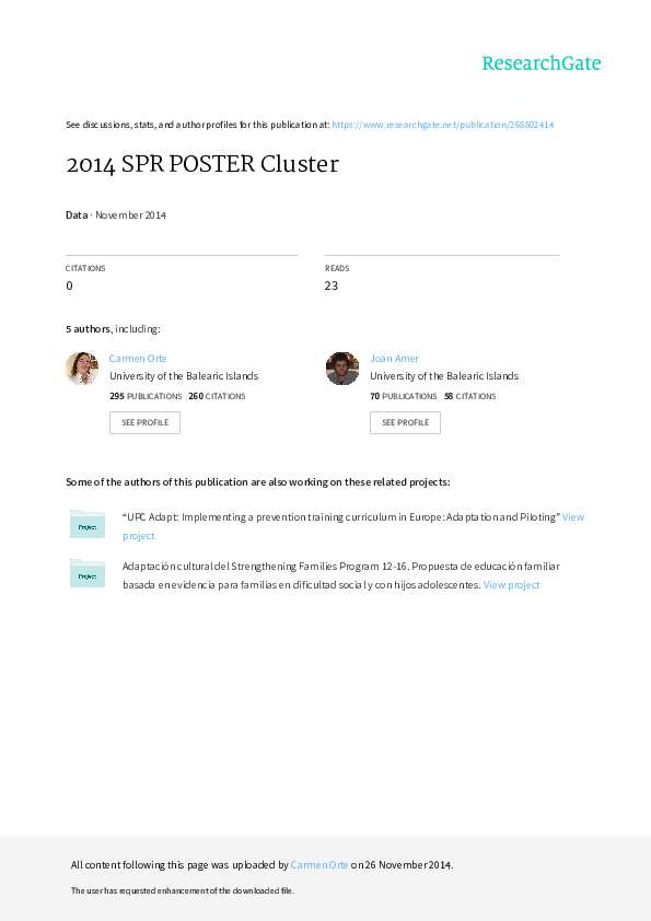 (PDF) 2014 SPR POSTER Cluster