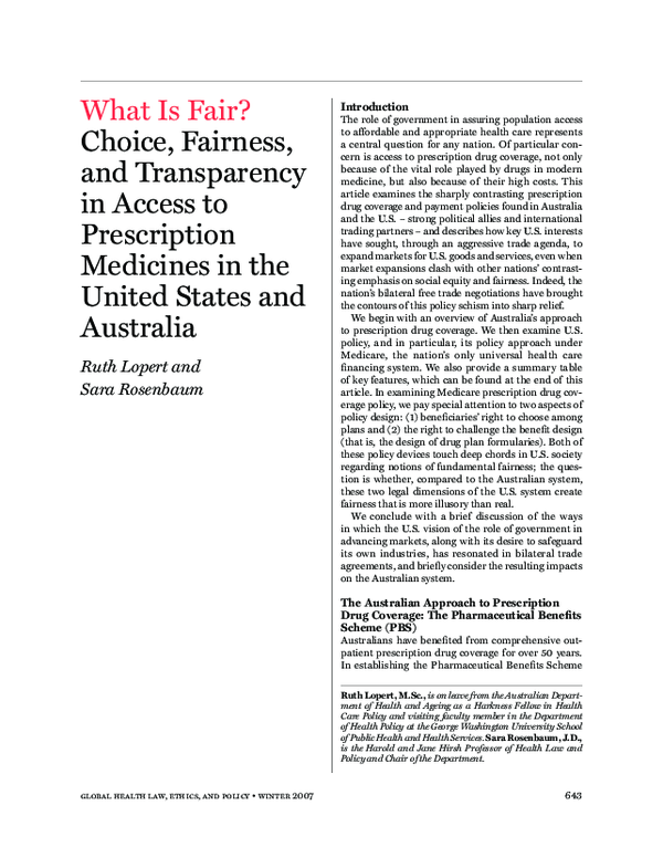 (PDF) What is fair? Choice, fairness, and transparency in access to ...