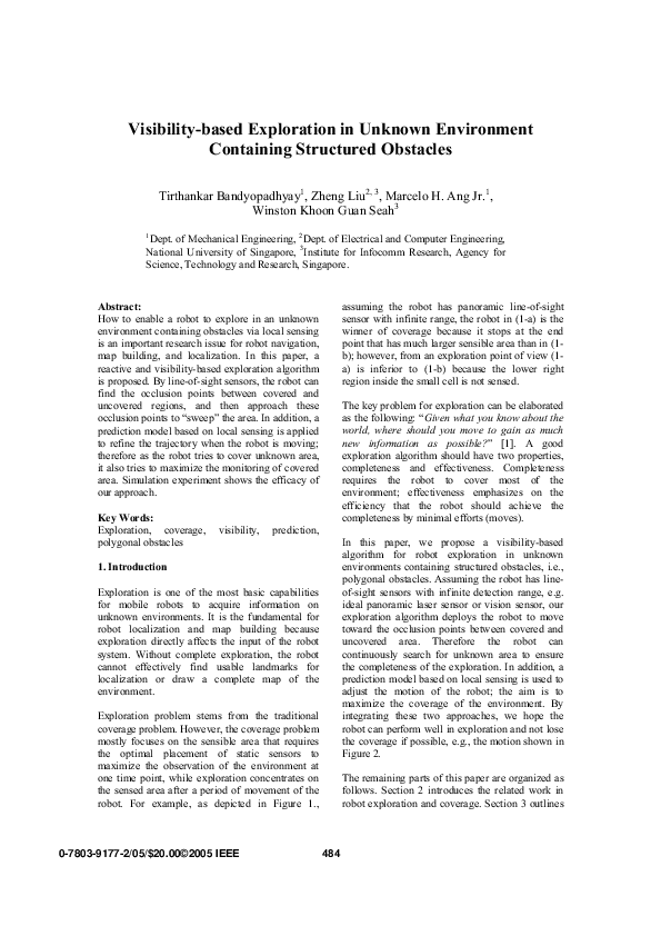 (PDF) Visibility-based exploration in unknown environment containing structured obstacles