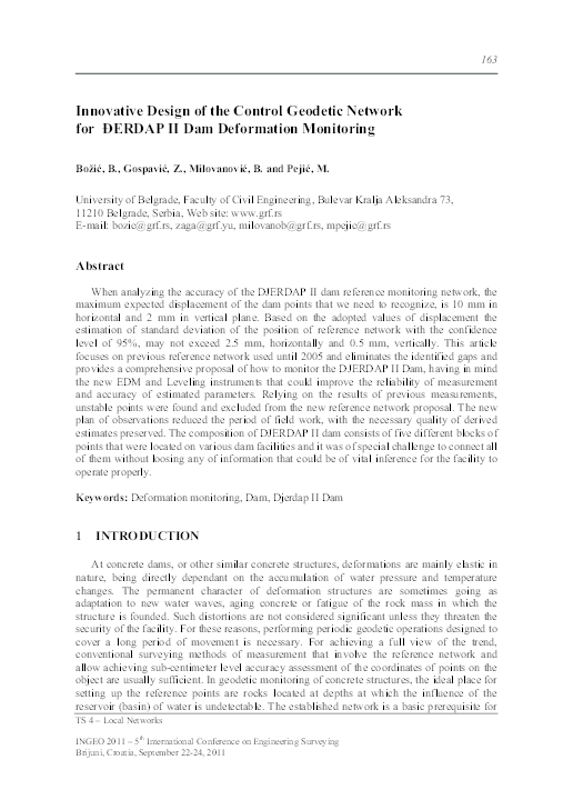 (PDF) Innovative Design of the Control Geodetic Network for ERDAP II ...