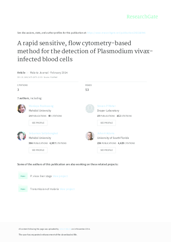 (PDF) A rapid sensitive, flow cytometry-based method for the detection ...