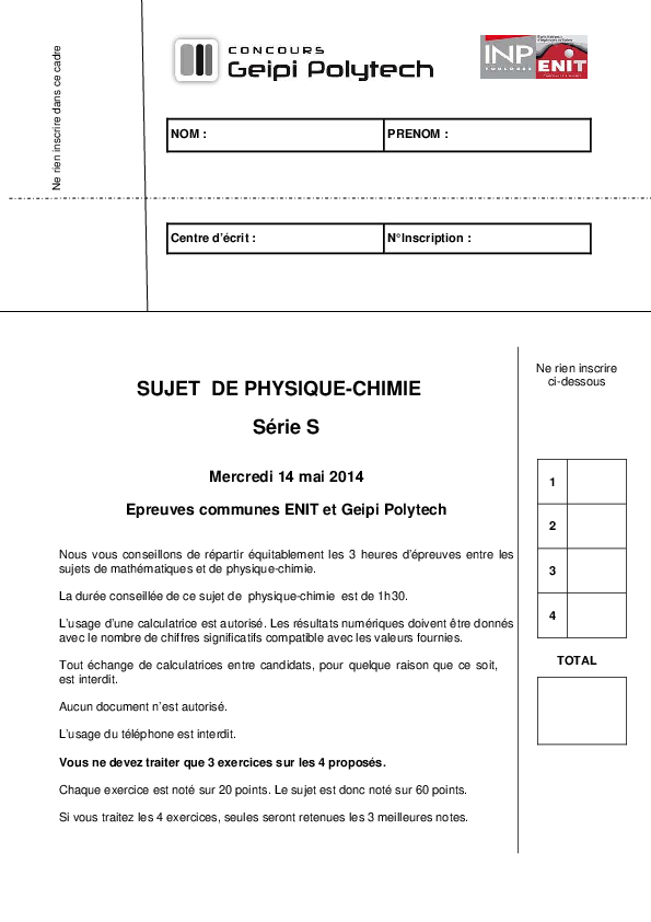 (PDF) Sujet physique S