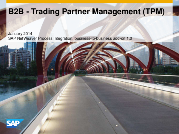 (PDF) B2B -Trading Partner Management (TPM