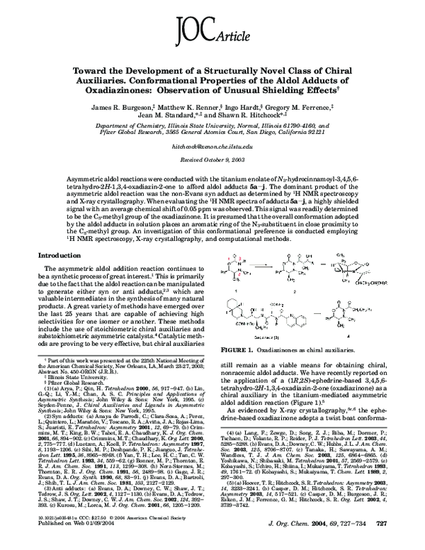 (PDF) Toward the Development of a Structurally Novel Class of Chiral ...