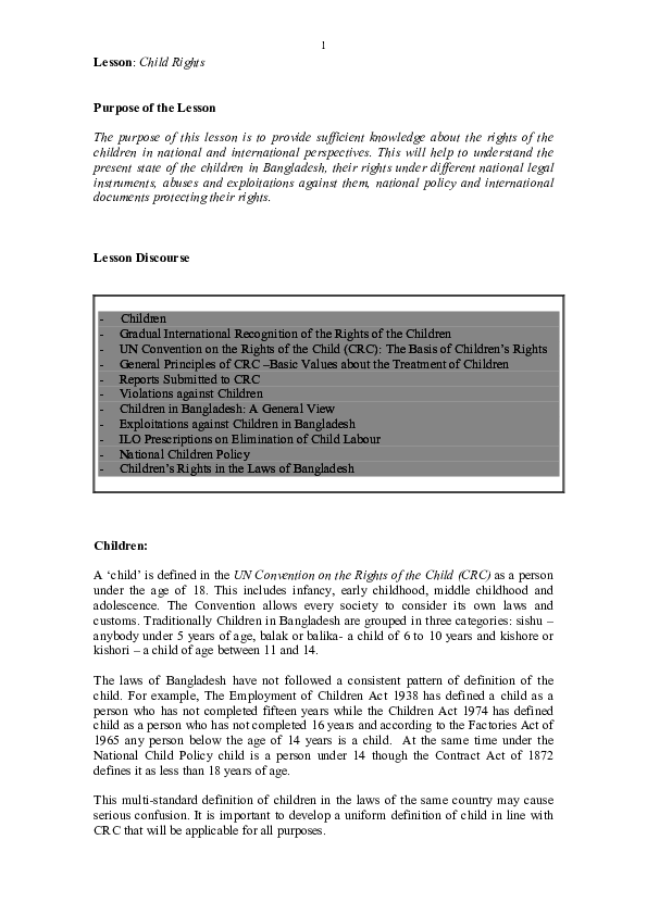 (PDF) Child Rights