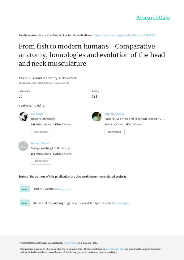 (PDF) From fish to modern humans - comparative anatomy, homologies and ...