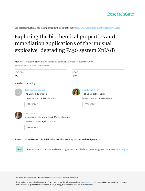 (PDF) Exploring the biochemical properties and remediation applications ...