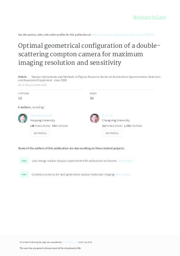 Pdf The Assessment Of Geometrical Effects On Compton Profile