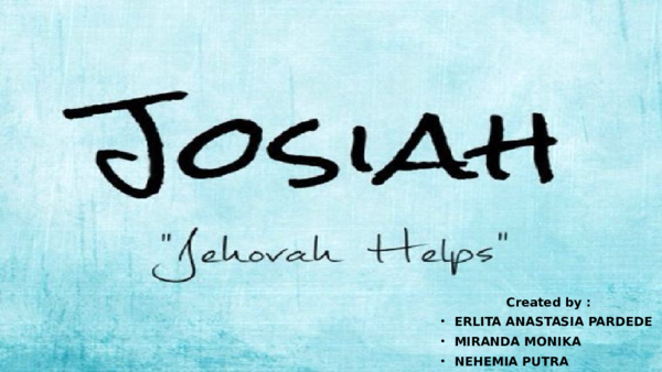 (PPT) KING JOSIAH
