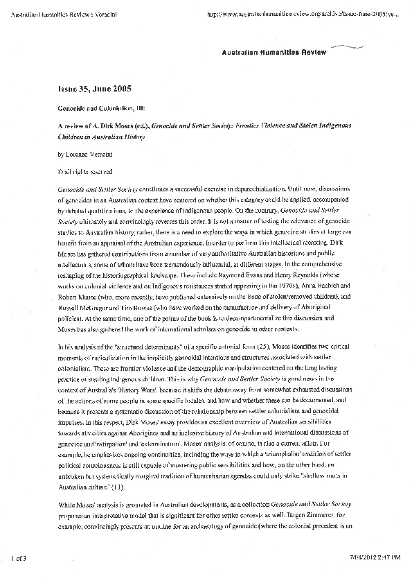 (PDF) Genocide and colonialism III