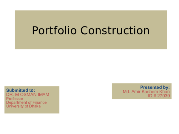 (PPT) Portfolio Construction.pptx