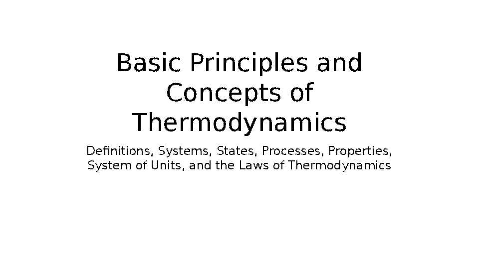 (PPT) Basic Principles and Concepts of Thermodynamics ahf