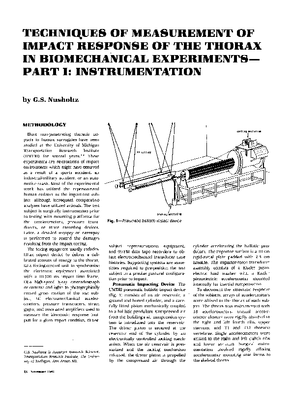 (PDF) Techniques of Measurement of Impact Response of the Thorax in ...