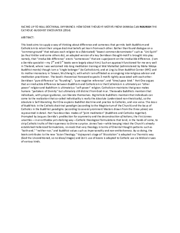 (PDF) FACING UP TO REAL DOCTRINAL DIFFERENCE: HOW SOME THOUGHT-MOTIFS ...