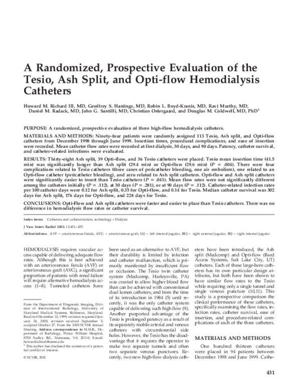 (PDF) A Randomized, Prospective Evaluation of the Tesio, Ash Split, and ...