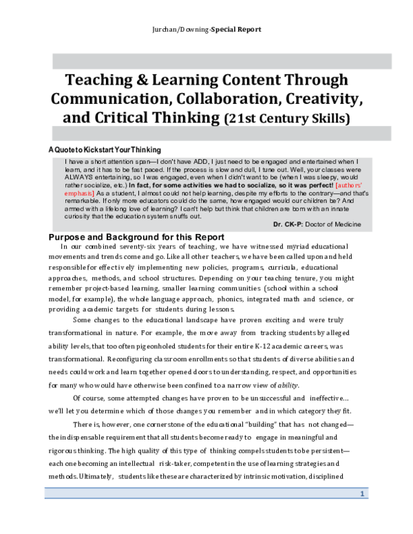 (PDF) Teaching & Learning Content Through Communication, Collaboration ...