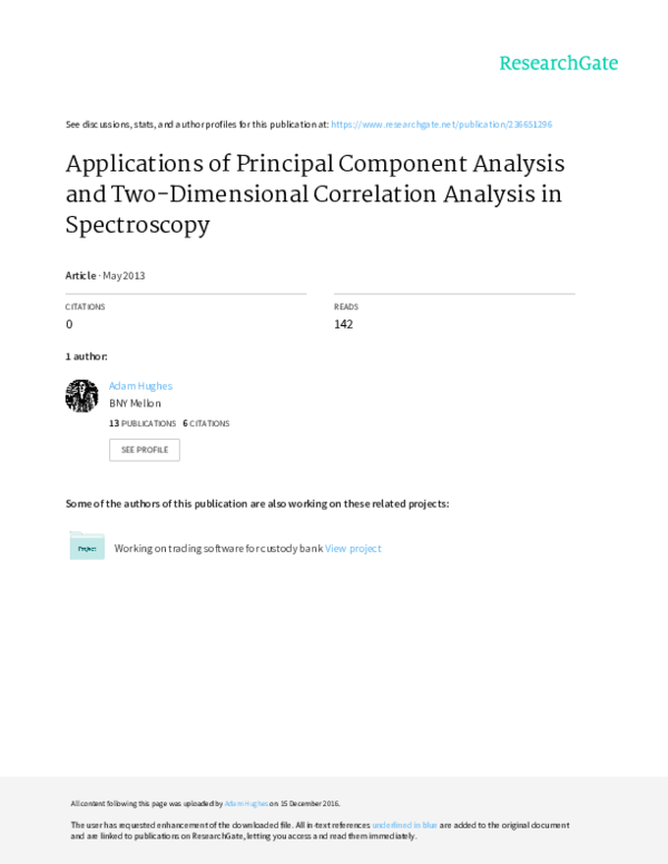 (PDF) Applications of Principal Component Analysis Integrated with GIS