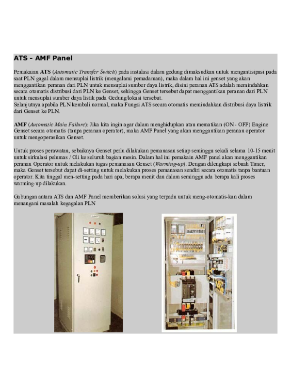(DOC) ATS -AMF Panel ATS -AMF Panel Internal Wiring ATS-AMF Panel