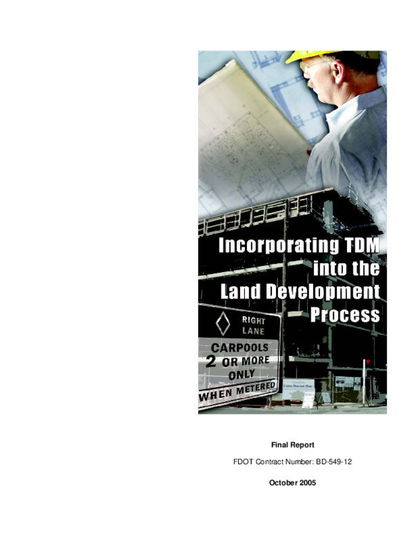 (PDF) Incorporating TDM into the Land Development Process