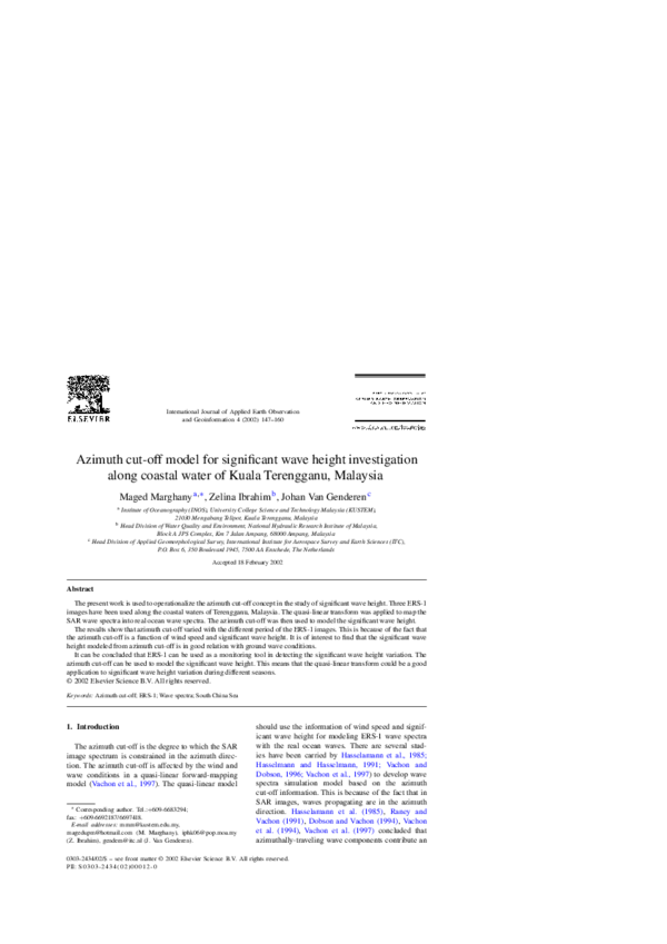 (PDF) Azimuth cut-off model for significant wave height investigation ...