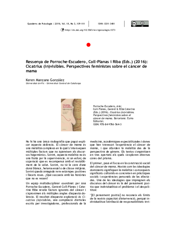 (PDF) Ressenya de Porroche-Escudero, Coll-Planas i Riba (Eds.) (2016 ...