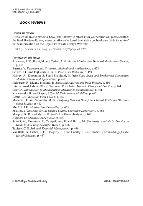 (PDF) Exploring Multivariate Data with the Forward Search