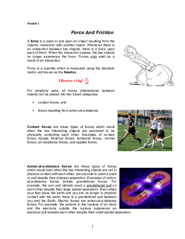 Applied Force Examples