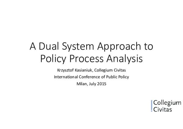 (PDF) A Dual System Approach to Policy Process Analysis