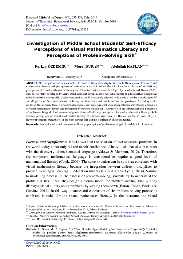 (PDF) Investigation of middle school students’ self-efficacy ...
