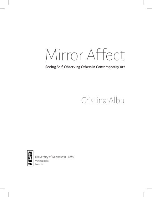 (PDF) Mirror Affect: Seeing Self, Observing Others in Contemporary Art