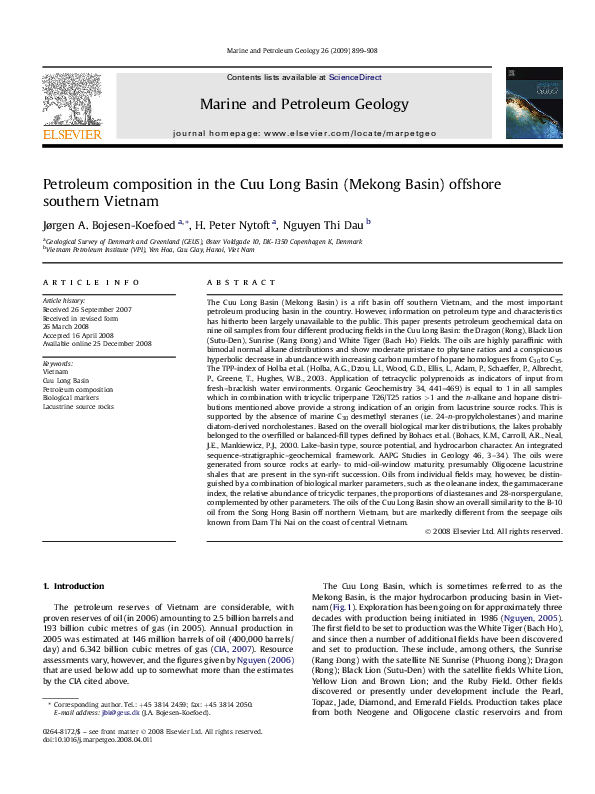 (PDF) Petroleum composition in the Cuu Long Basin (Mekong Basin ...
