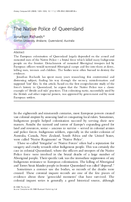 (PDF) The Native Police of Queensland