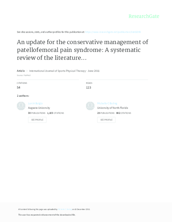 (PDF) Effect of a SERF strap on pain and knee-valgus angle during ...