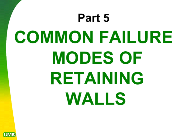 (PDF) COMMON FAILURE MODES OF RETAINING WALLS (PDF) COMMON FAILURE MODES OF RETAINING WALLS