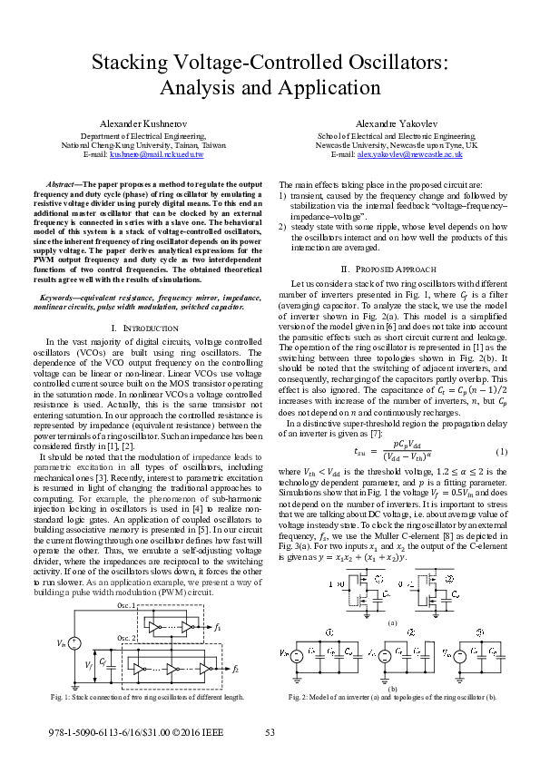 (PDF) Stacking Voltage-Controlled Oscillators: Analysis and Application ...