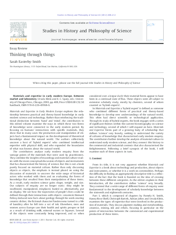 (PDF) Thinking through things