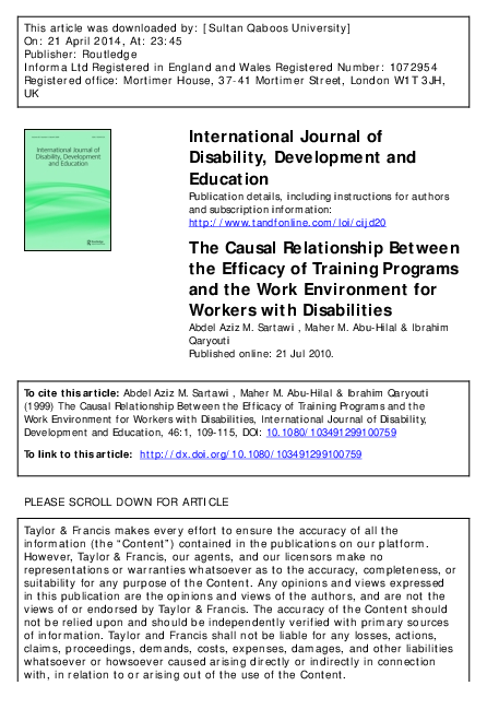 (PDF) International Journal of Disability, Development and Education ...