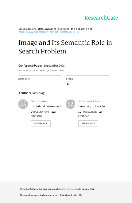 (PDF) Image and Its Semantic Role in Search Problem