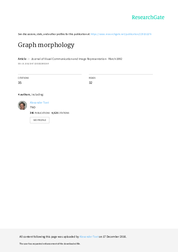 (PDF) Graph morphology