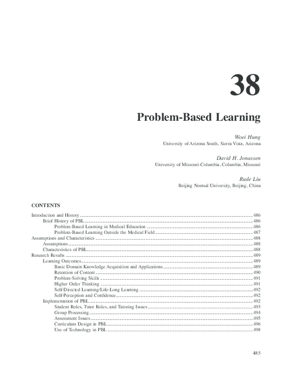 (PDF) Problem-based learning