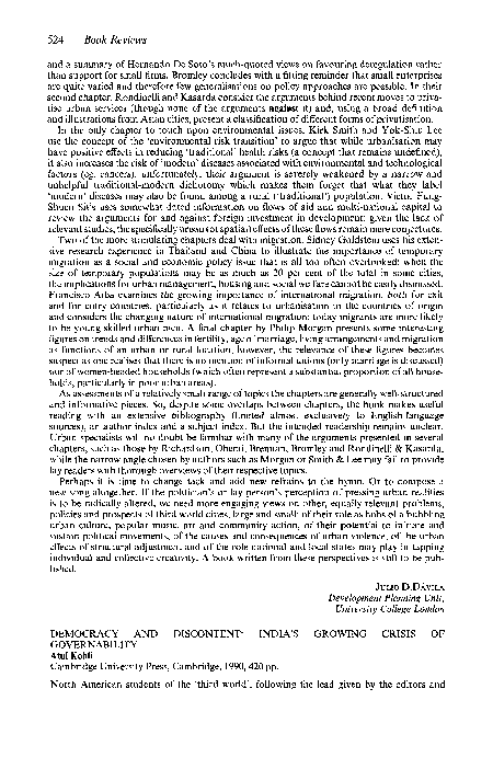 (PDF) Democracy and Discontent: India''s Growing Crisis of Governability