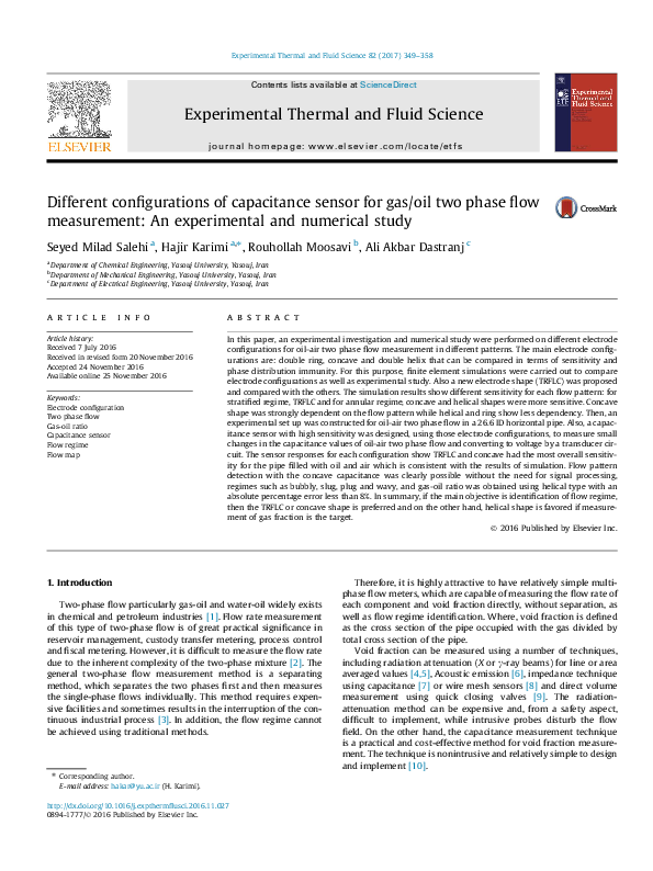 (PDF) Different configurations of capacitance sensor for gas/oil two phase flow measurement: An ...