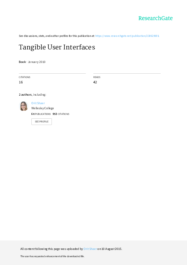 (PDF) Tangible User Interfaces | Eva Hornecker - Academia.edu