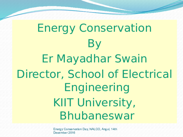 (PPT) Energy Conservation PPT