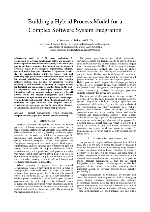 (PDF) Building a hybrid process model for a complex software system ...