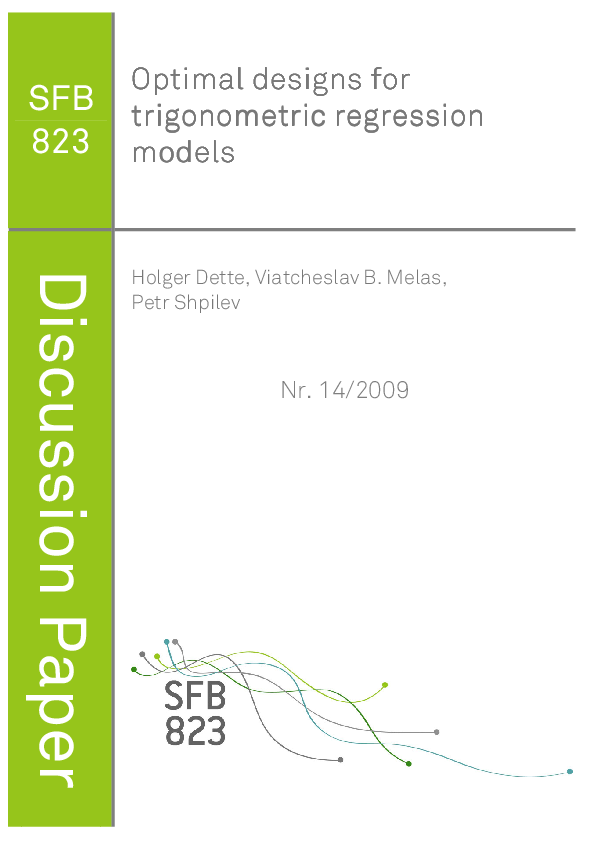 (PDF) Optimal designs for trigonometric regression models (PDF) Optimal designs for trigonometric regression models