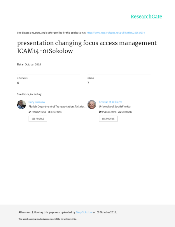 (PDF) presentation changing focus access management ICAM14-01Sokolow